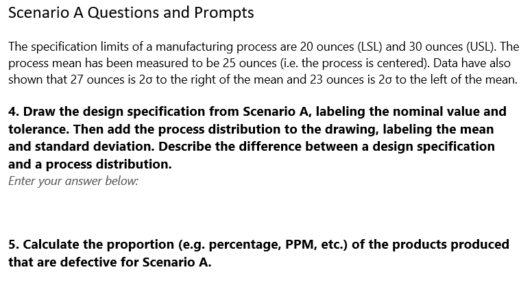Solved Scenario A Questions and Prompts The specification | Chegg.com