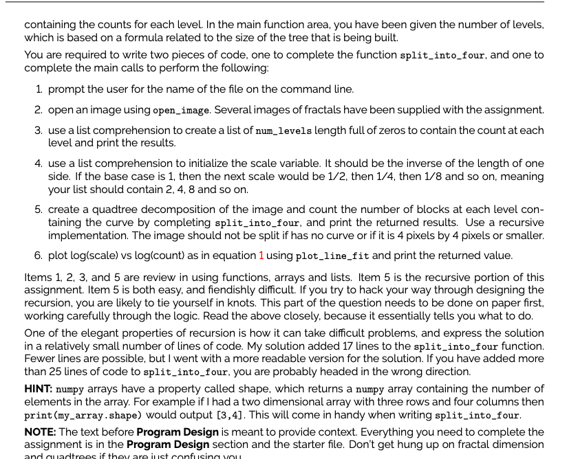 Solved Representing the complexity of curves in two | Chegg.com