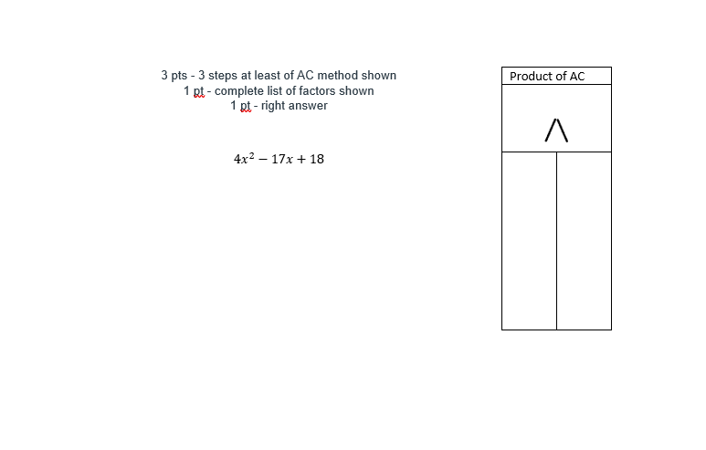 Solved Product of AC 3 pts - 3 steps at least of AC method | Chegg.com