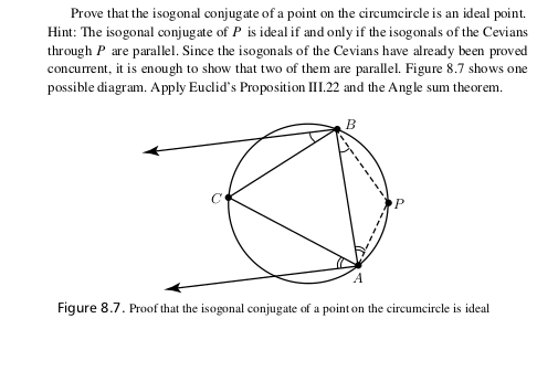 Solved Prove that the isogonal conjugate of a point on the | Chegg.com
