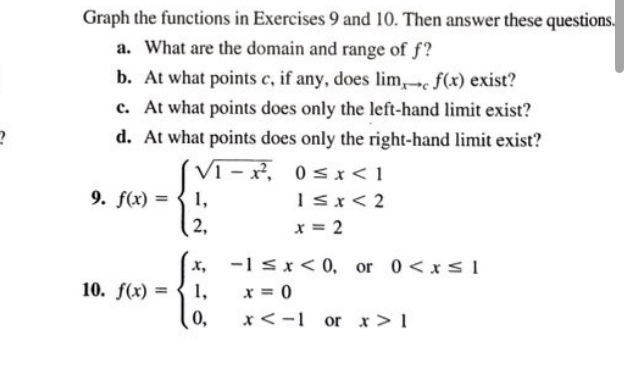 Solved Graph the functions in Exercises 9 ﻿and 10. ﻿Then | Chegg.com