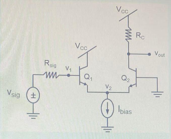 Solved For the circuit provided, assume active operation for | Chegg.com