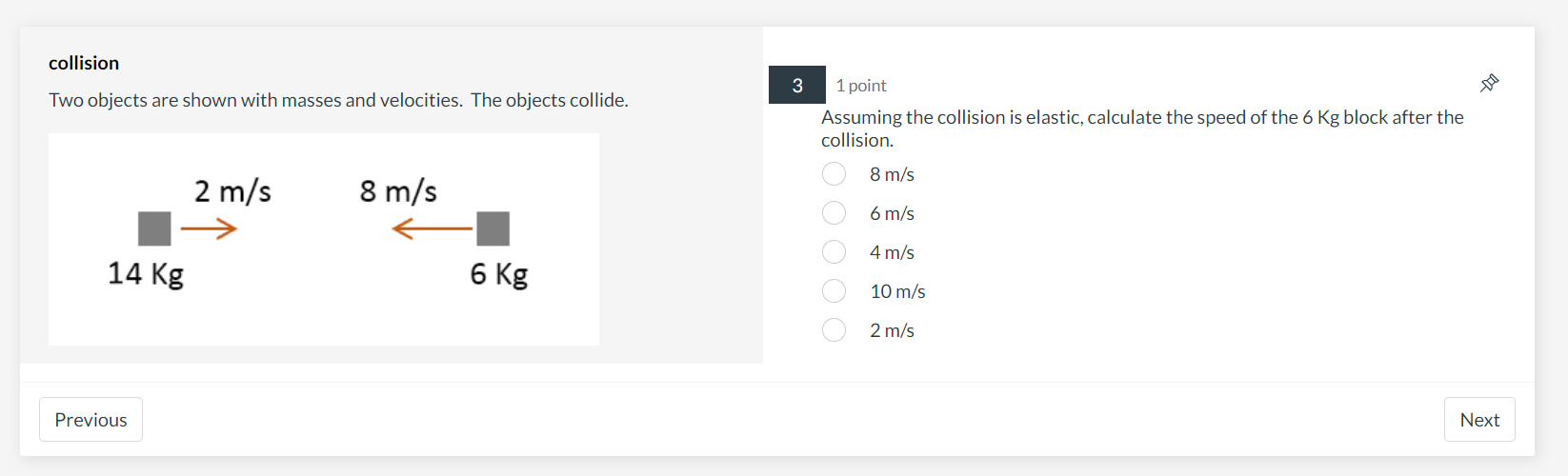 Solved collision Two objects are shown with masses and | Chegg.com