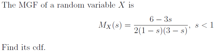 Solved The Mgf Of A Random Variable X Is 