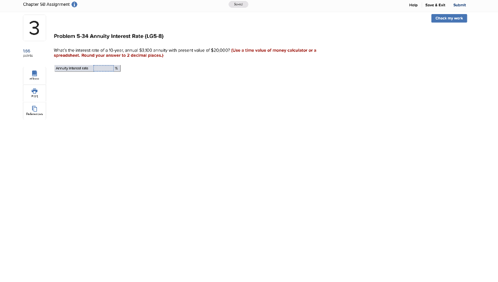 Solved Chapter 5B Assignment 5o.ed Help Save & Exit Submit | Chegg.com