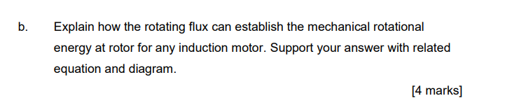 Solved b. Explain how the rotating flux can establish the | Chegg.com