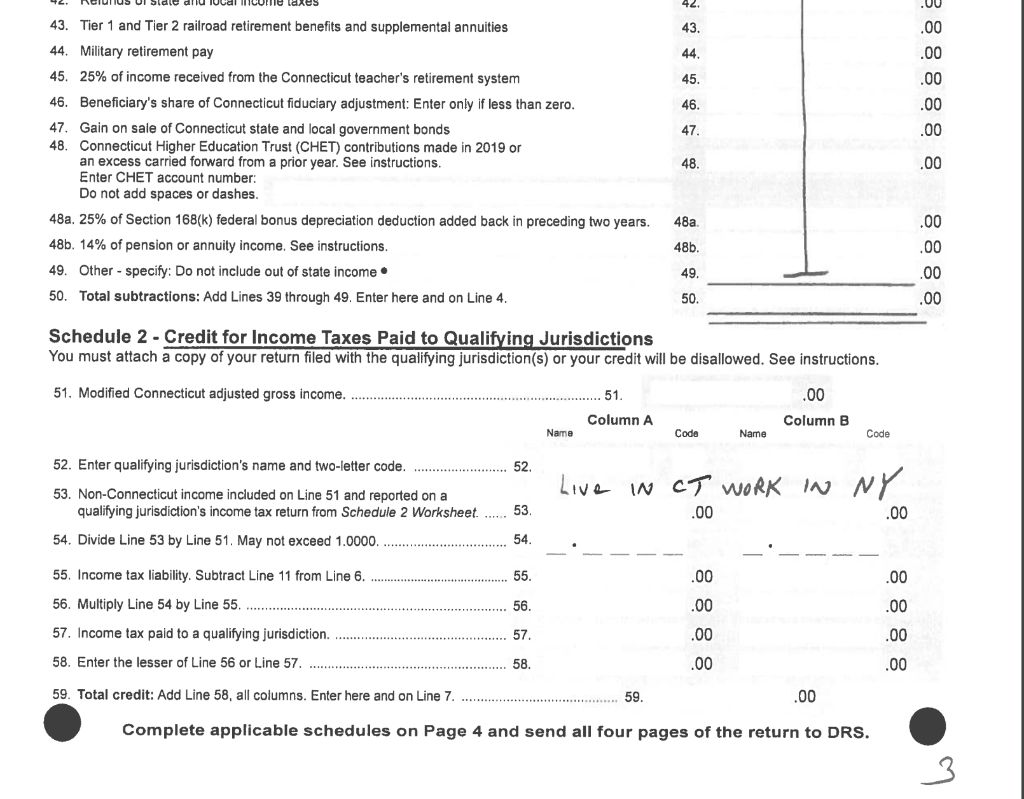 CT INDIVIDUAL INCOME TAX PROBLEM Compute the 2019 CT | Chegg.com