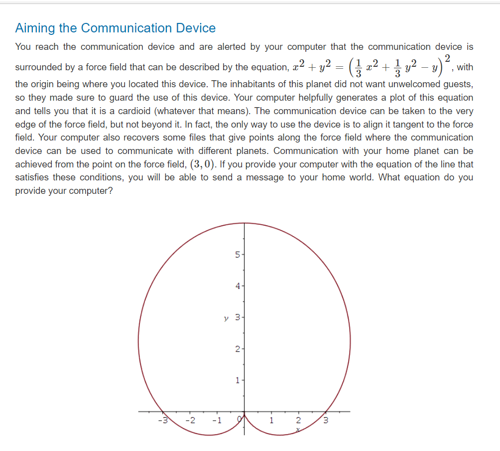 Solved Aiming the Communication Device You reach the | Chegg.com