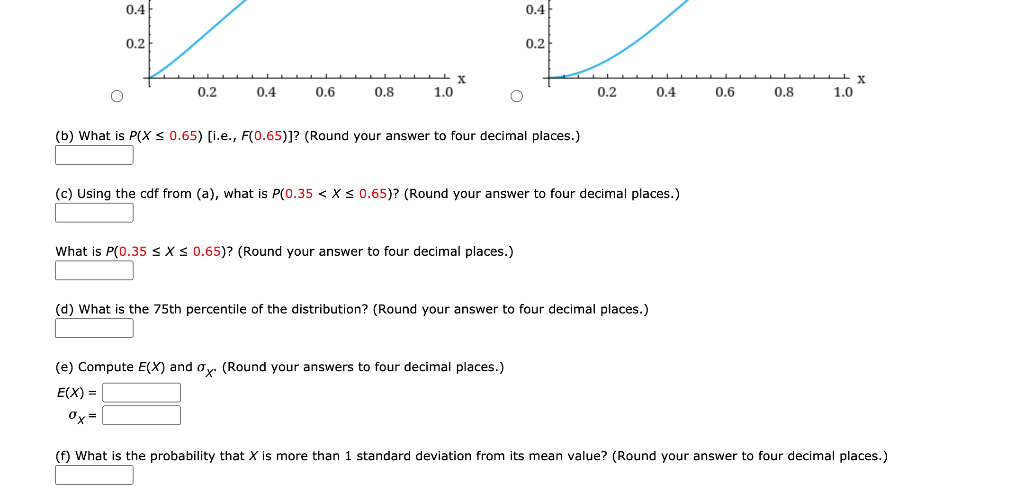 Solved = { Let X denote the amount of space occupied by an | Chegg.com