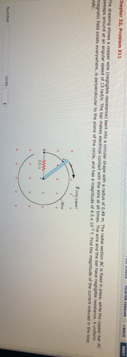 Solved hapter 22, Problem x11 he drawing shows a copper wire | Chegg.com