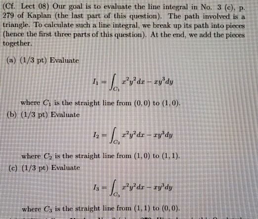 Solved c) fox2y2 dx - xy3 dy, where C is the triangle with | Chegg.com