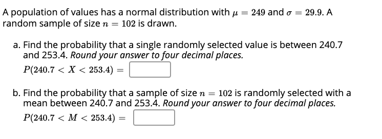 Solved A population of values has a normal distribution with | Chegg.com
