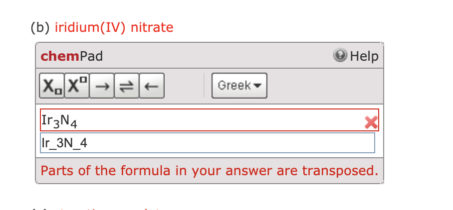 Solved (d) vanadium(V) bromide chemPad Help O X. X 1L Greek | Chegg.com