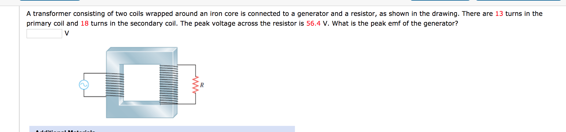 Solved A transformer consisting of two coils wrapped around | Chegg.com