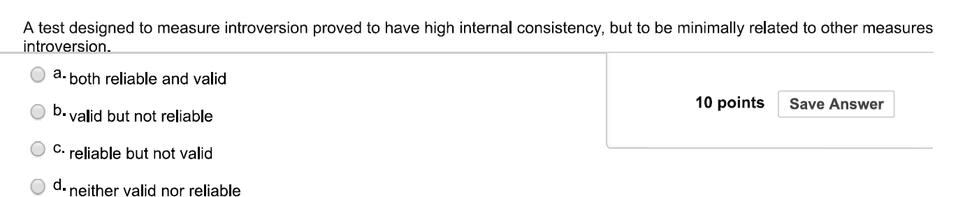 Solved A test designed to measure introversion proved to | Chegg.com