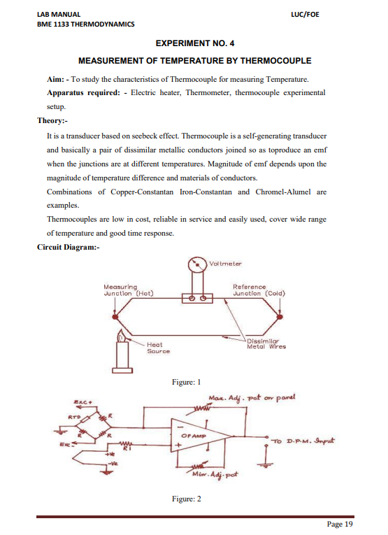 Thermocouple Thermometer Diagram