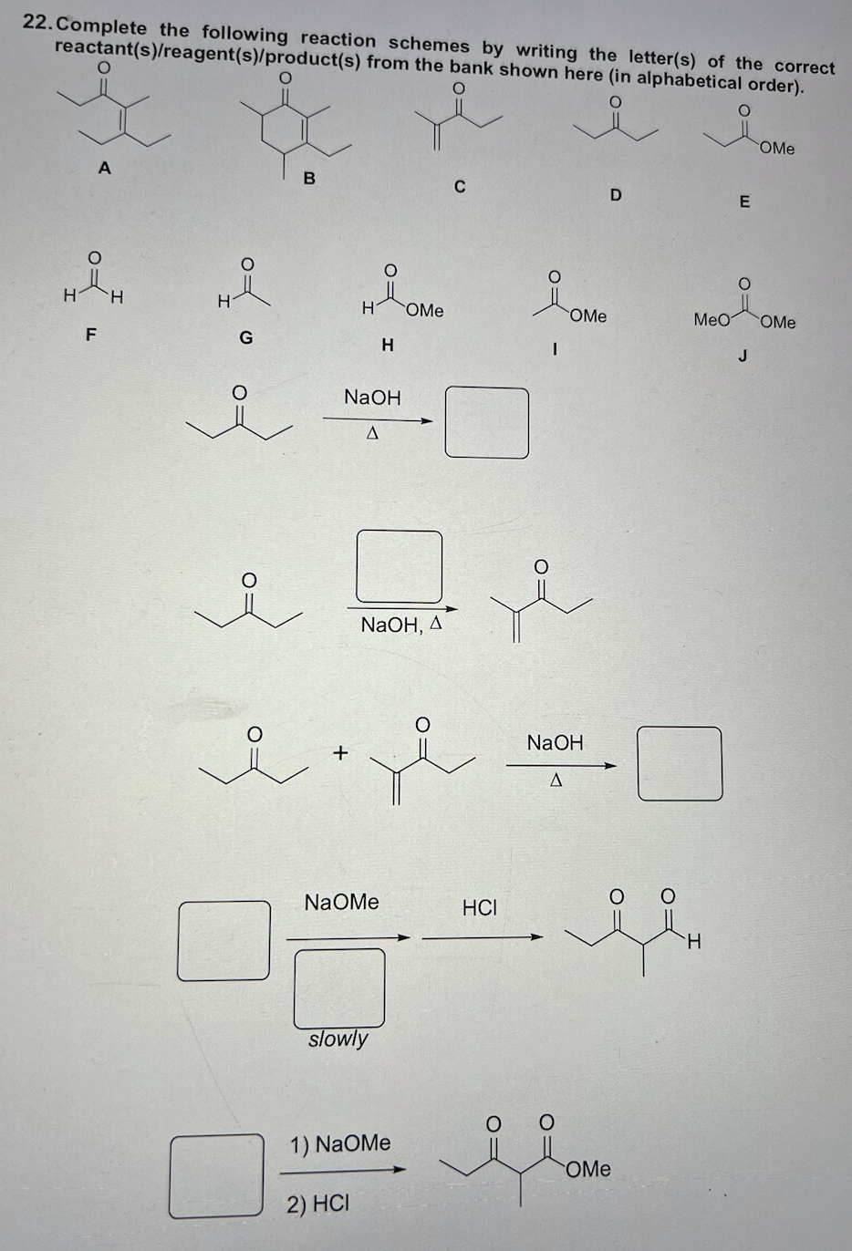 Solved Complete the following reaction schemes by writing | Chegg.com