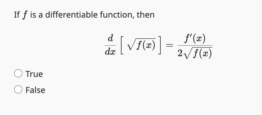 Solved If f is a differentiable function, then | Chegg.com