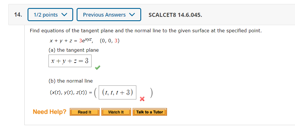 Solved | 0/3 points v || Previous Answers v SCALCET8 | Chegg.com