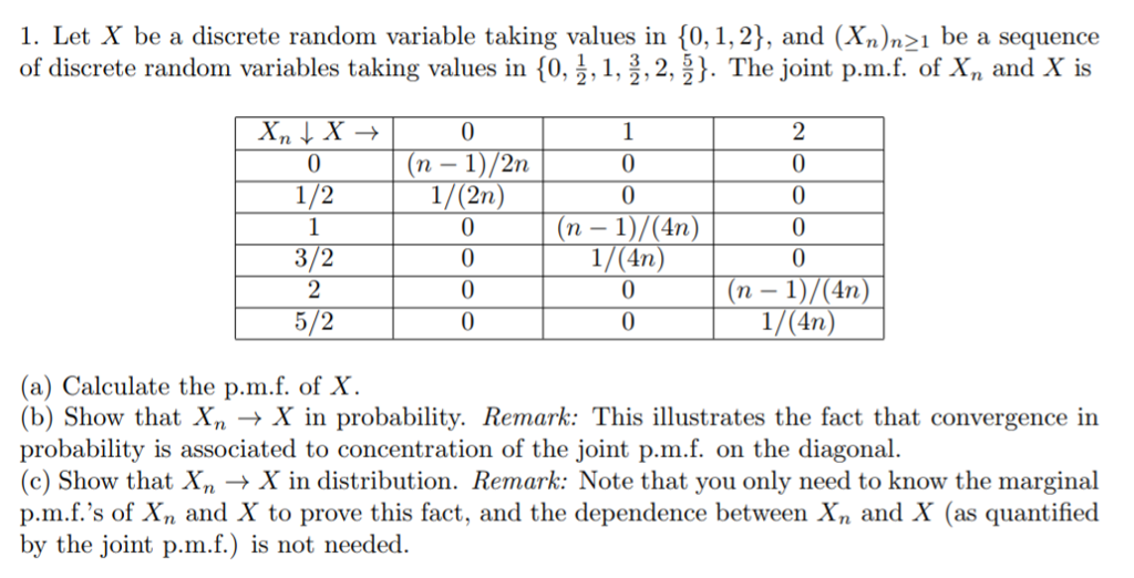 Solved 1 Let X Be A Discrete Random Variable Taking Values 4456