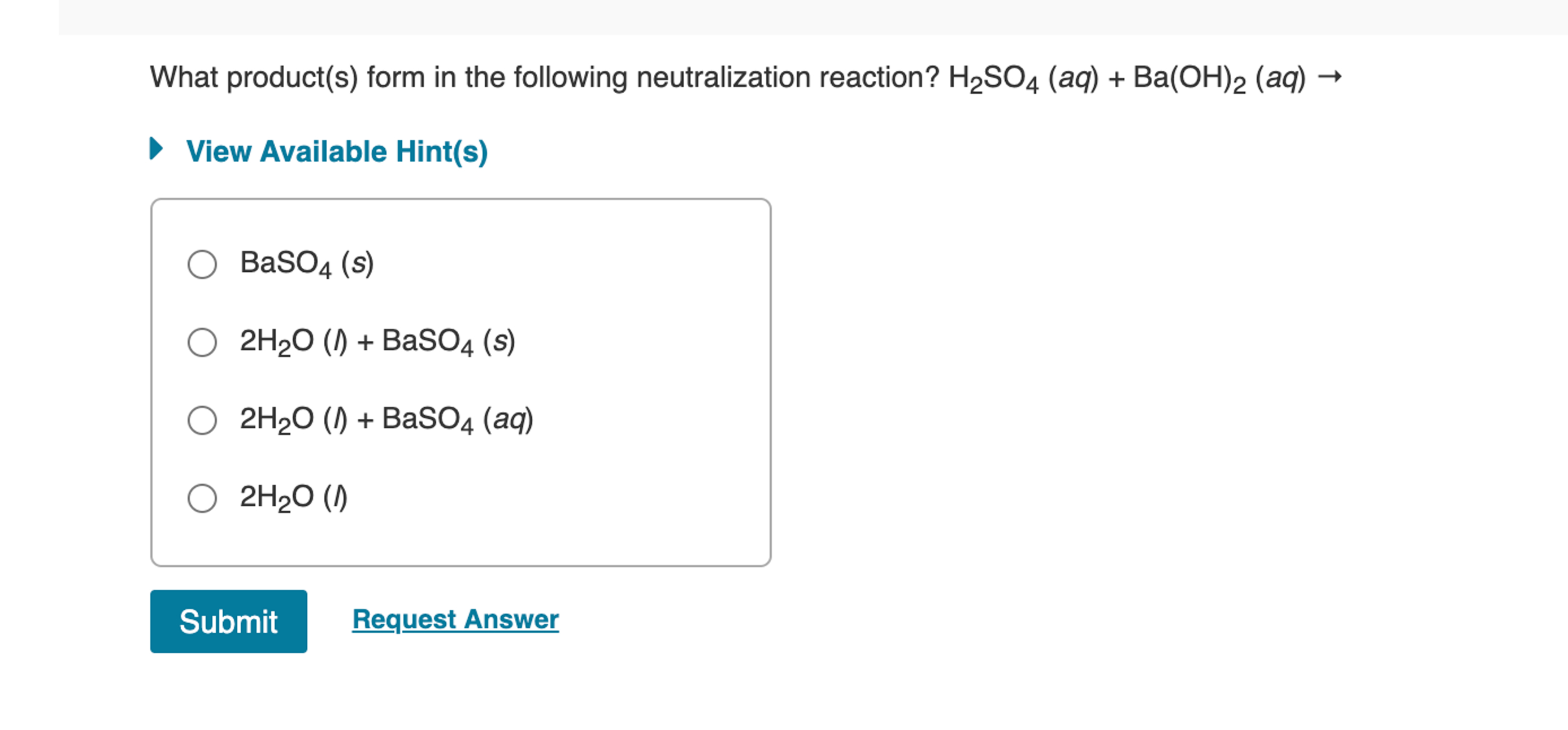 Solved What product(s) ﻿form in the following neutralization | Chegg.com