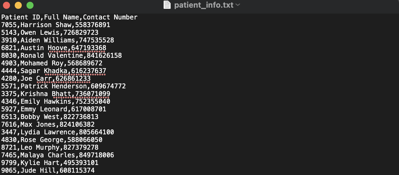 Solved 1) Read each row from the given input file | Chegg.com
