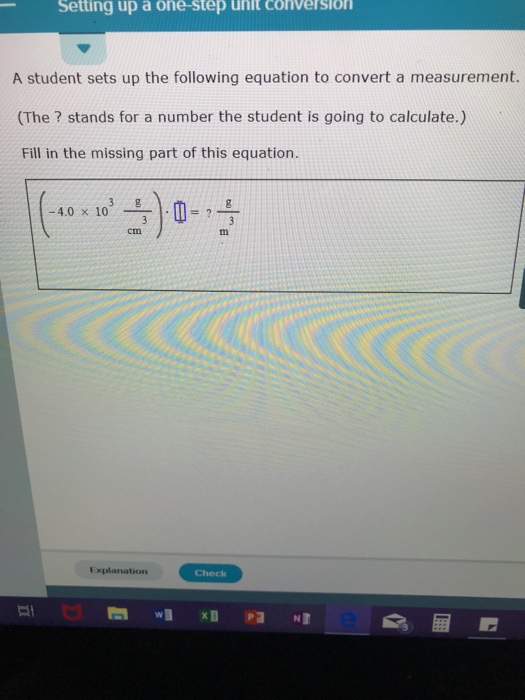 Solved Setting up a one-step unit conversion A student sets | Chegg.com