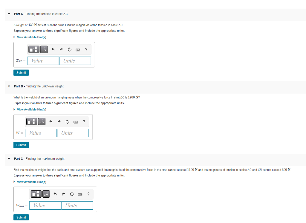 Solved Learning Goal: To apply the condition of equilibrium | Chegg.com