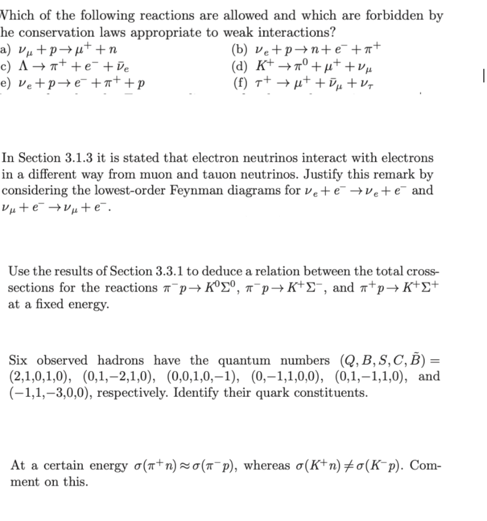 Solved Which of the following reactions are allowed and | Chegg.com