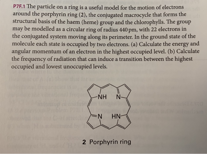 Solved P7F.1 The particle on a ring is a useful model for | Chegg.com