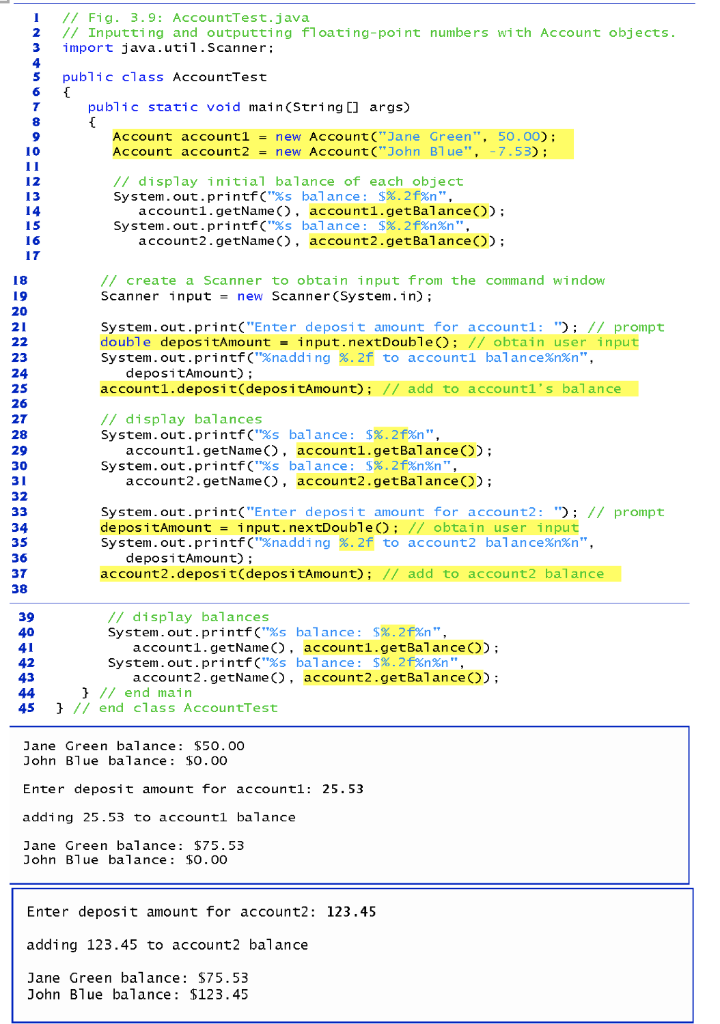 public int getAccountNumber () \{ return | Chegg.com