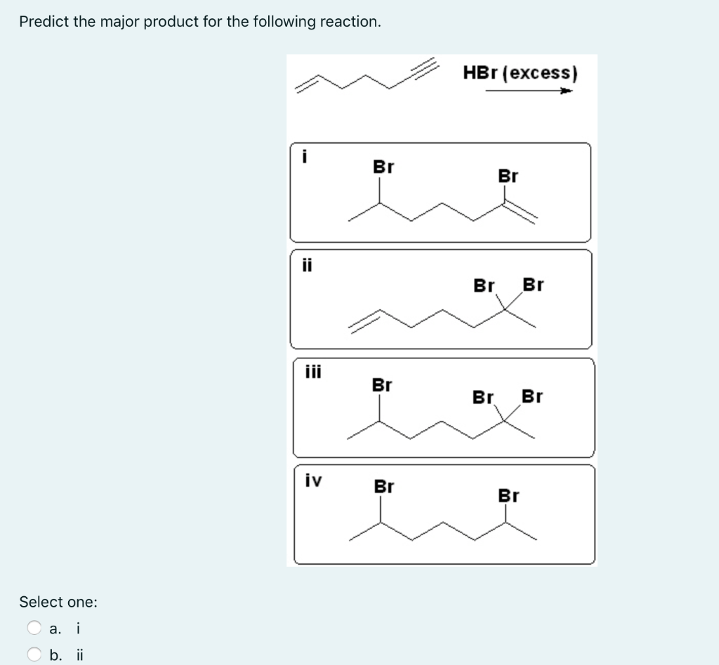 Solved Predict the major product for the following reaction. | Chegg.com