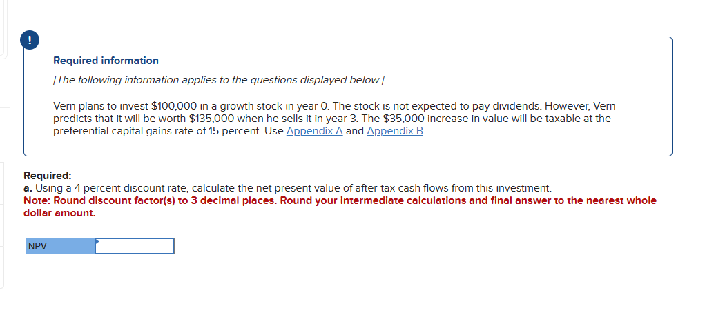 Solved a. Using a 4 percent discount rate, calculate the net | Chegg.com