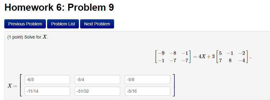 Solved Homework 6: Problem 9 Previous Problem Problem List | Chegg.com