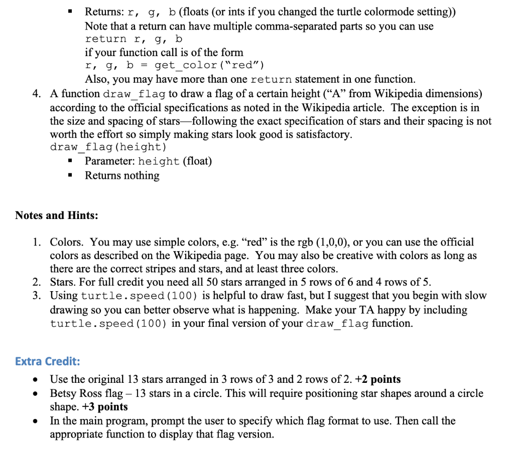You must use at least the four functions specified | Chegg.com