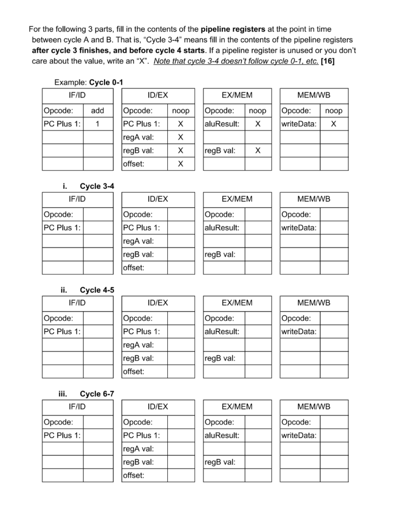 Problem 1: Intro to Pipelining (20 points ܢ ܝ For | Chegg.com