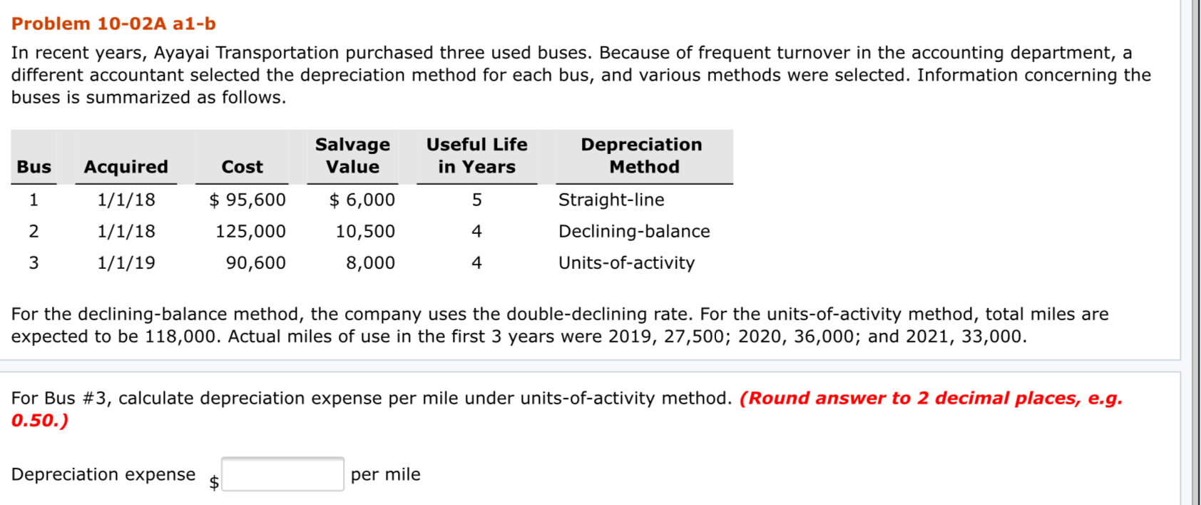 Solved Problem 10-02A a1-b In recent years, Ayayai | Chegg.com