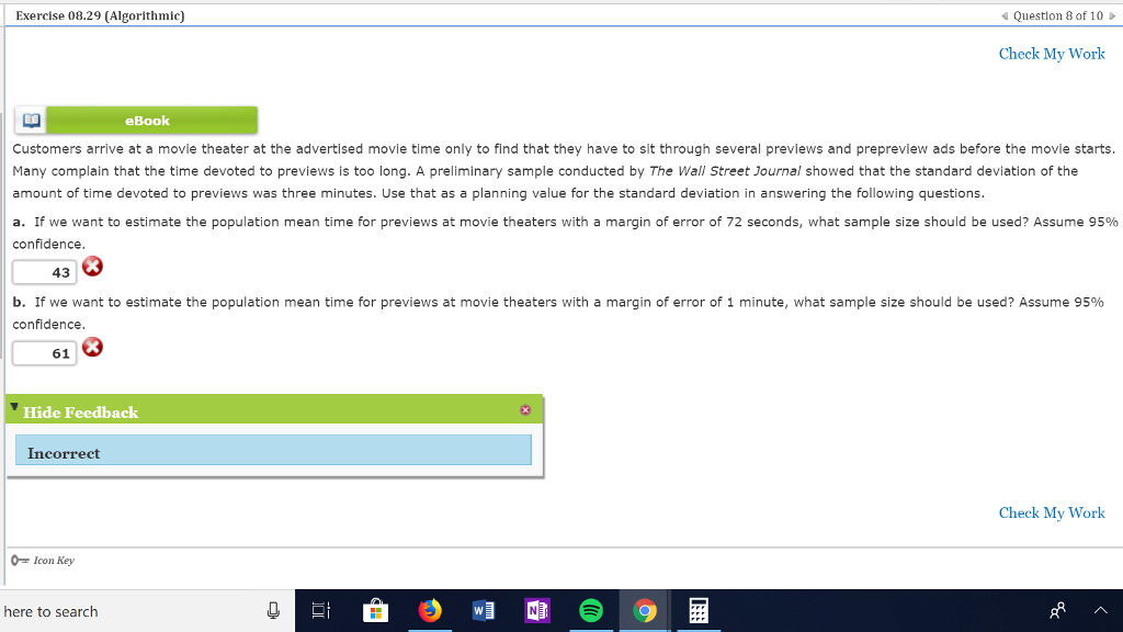 Solved Exercise 08.29 (Algorithmic) Question 8 of 10 Check | Chegg.com