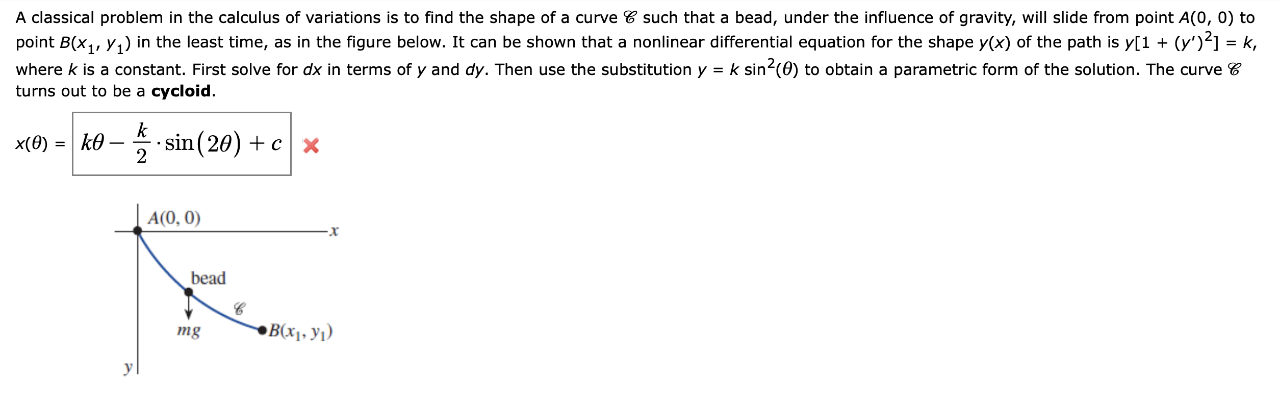 Solved A Classical Problem In The Calculus Of Variations Is