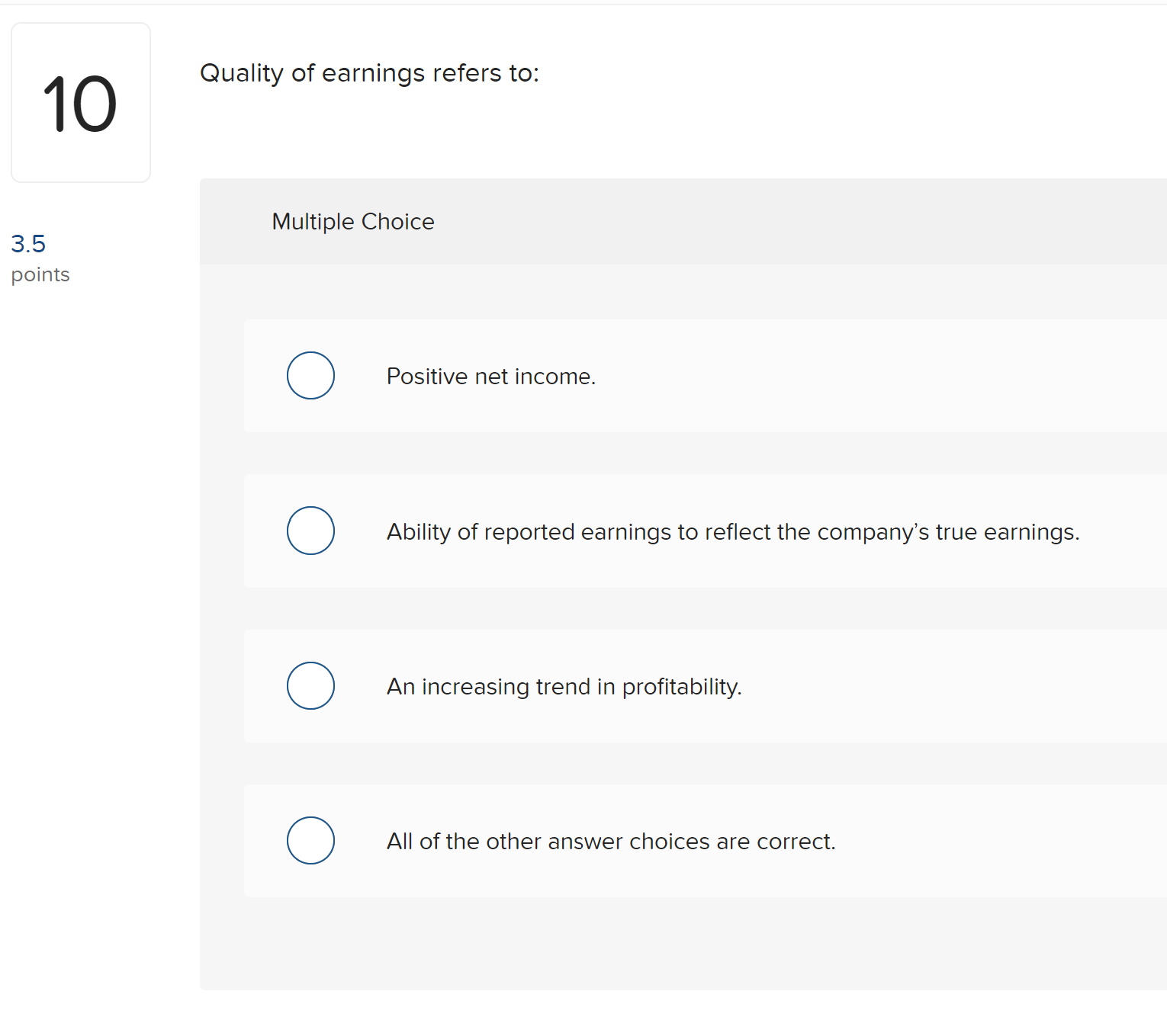 Solved The following is an example of: Multiple Choice Ratio | Chegg.com