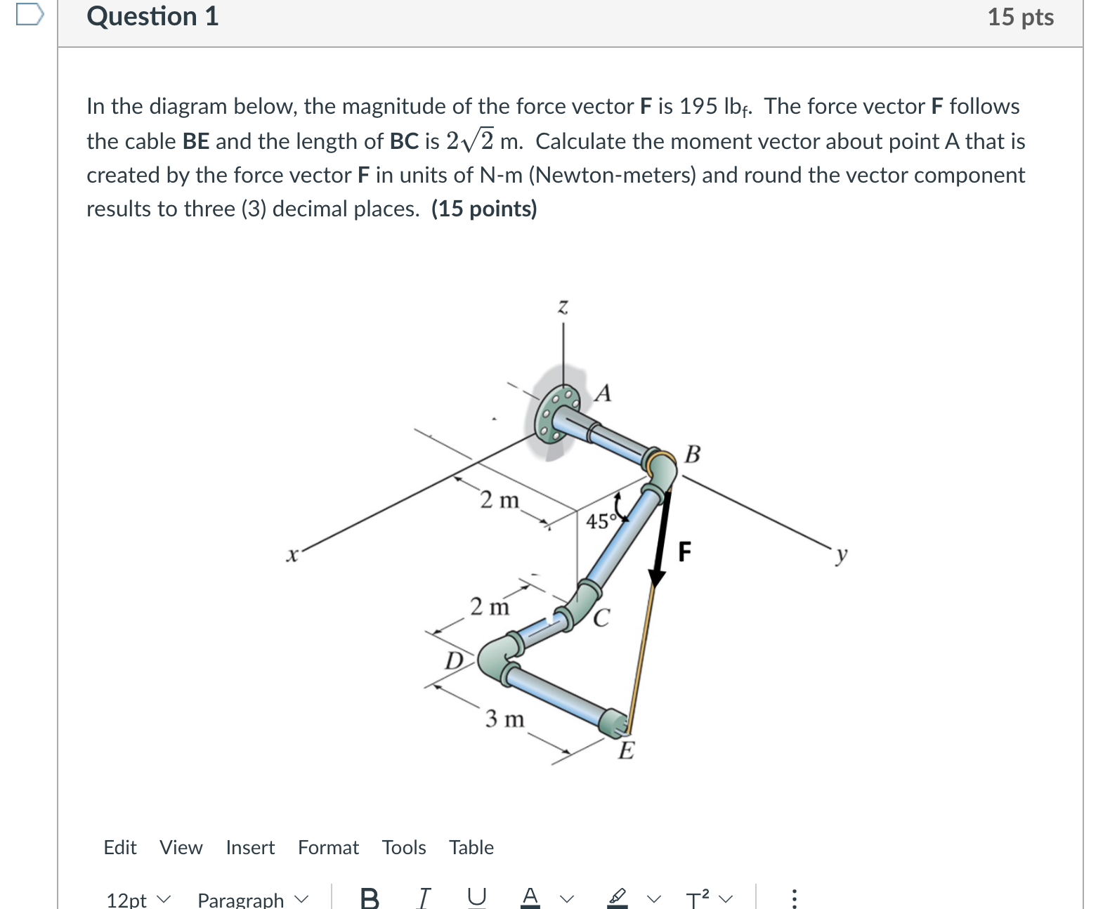 Solved In the diagram below, the magnitude of the force | Chegg.com