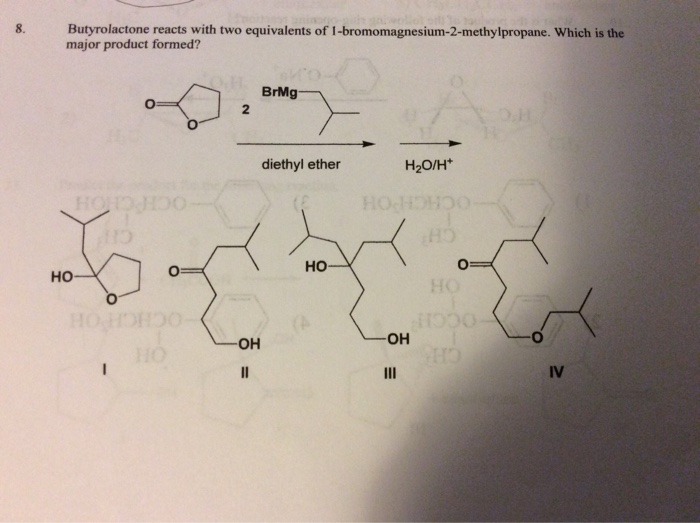 Solved Butyrolactone reacts with two equivalents of | Chegg.com