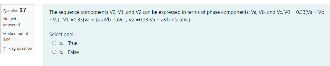 Solved The sequence components V0, V1, and V2 can be | Chegg.com