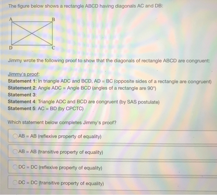 Solved The figure below shows a rectangle ABCD having | Chegg.com