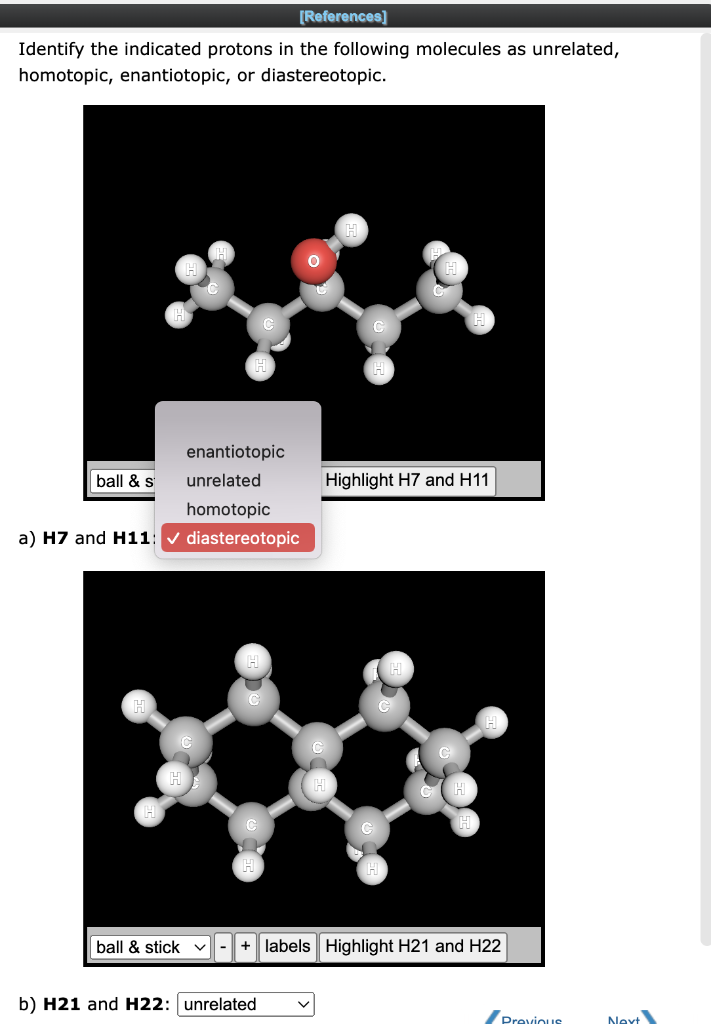 Solved [References] Identify the indicated protons in the | Chegg.com