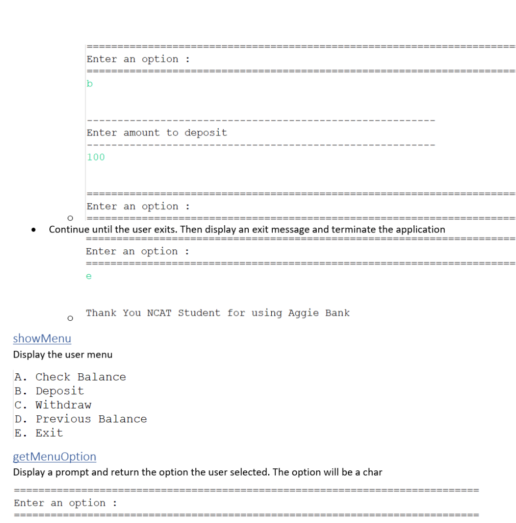 Solved Banking Application Overview This will be an OOP | Chegg.com