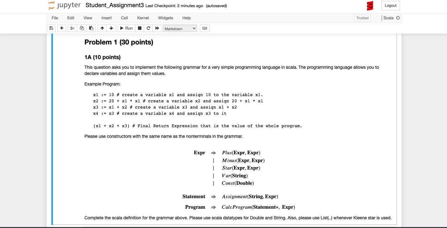 Jupyter Student_Assignment3 Last Checkpoint: 2 hours | Chegg.com