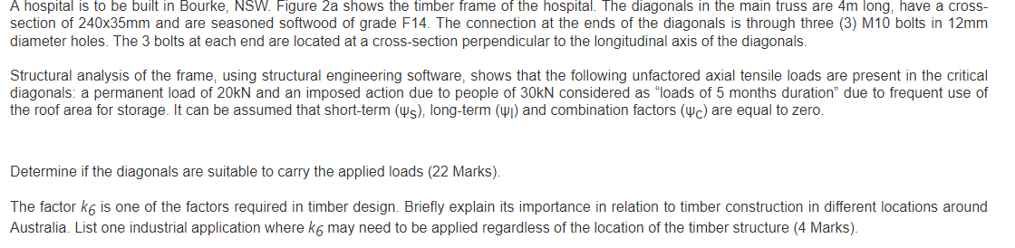 Figure 2a A hospital is to be built in Bourke, NSW. | Chegg.com