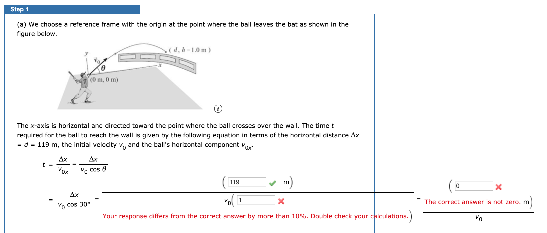 Solved Tutorial Exercise A home run is hit in such a way | Chegg.com