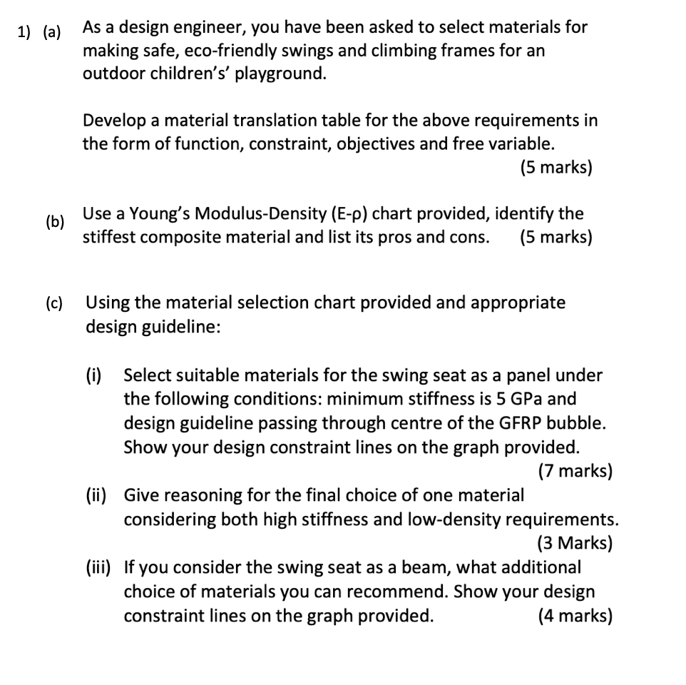 1) (a) As a design engineer, you have been asked to | Chegg.com